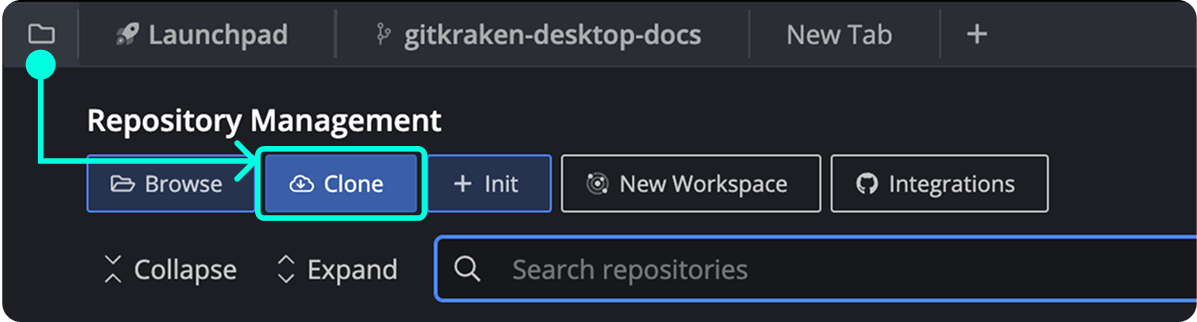 Open, Clone, and Init a Repo with GitKraken Desktop