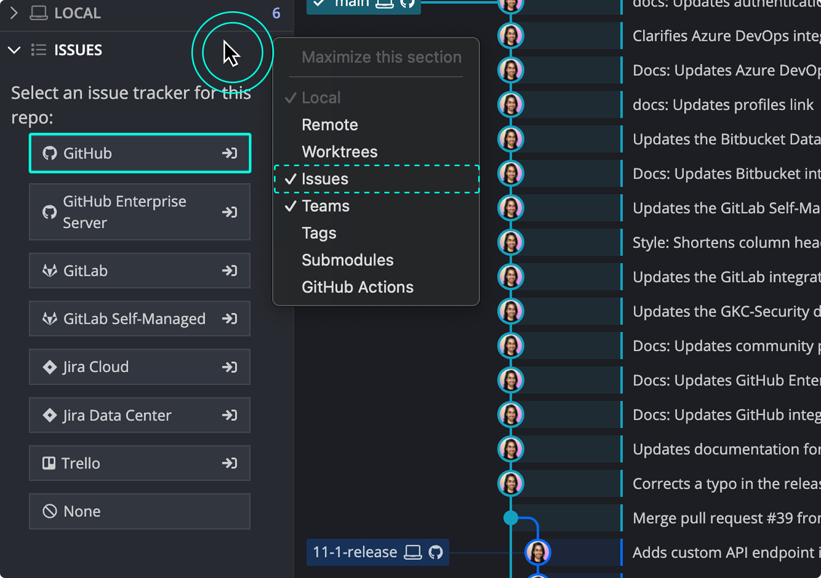 GitKraken Desktop GitHub Issues Integration | Connect GitHub Issues
