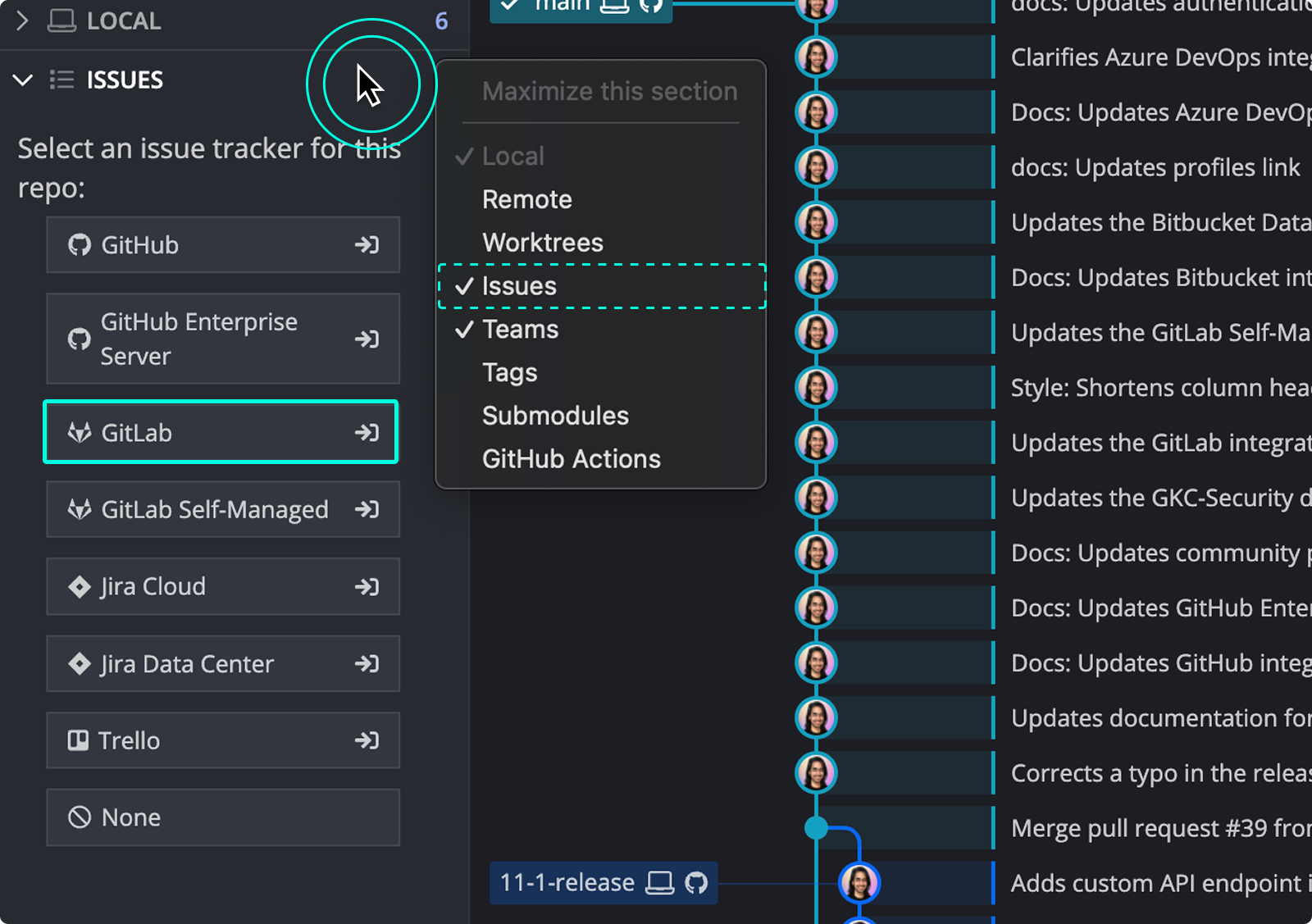GitKraken Desktop GitLab Issues Integration | Connect GitLab Issues