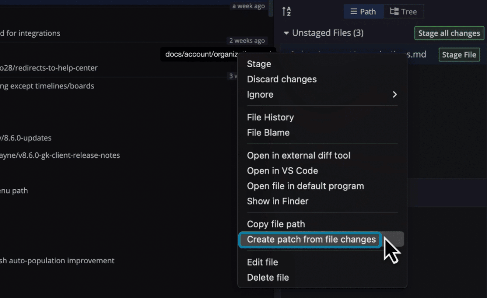 Access Diff Blame And History In Gitkraken Desktop