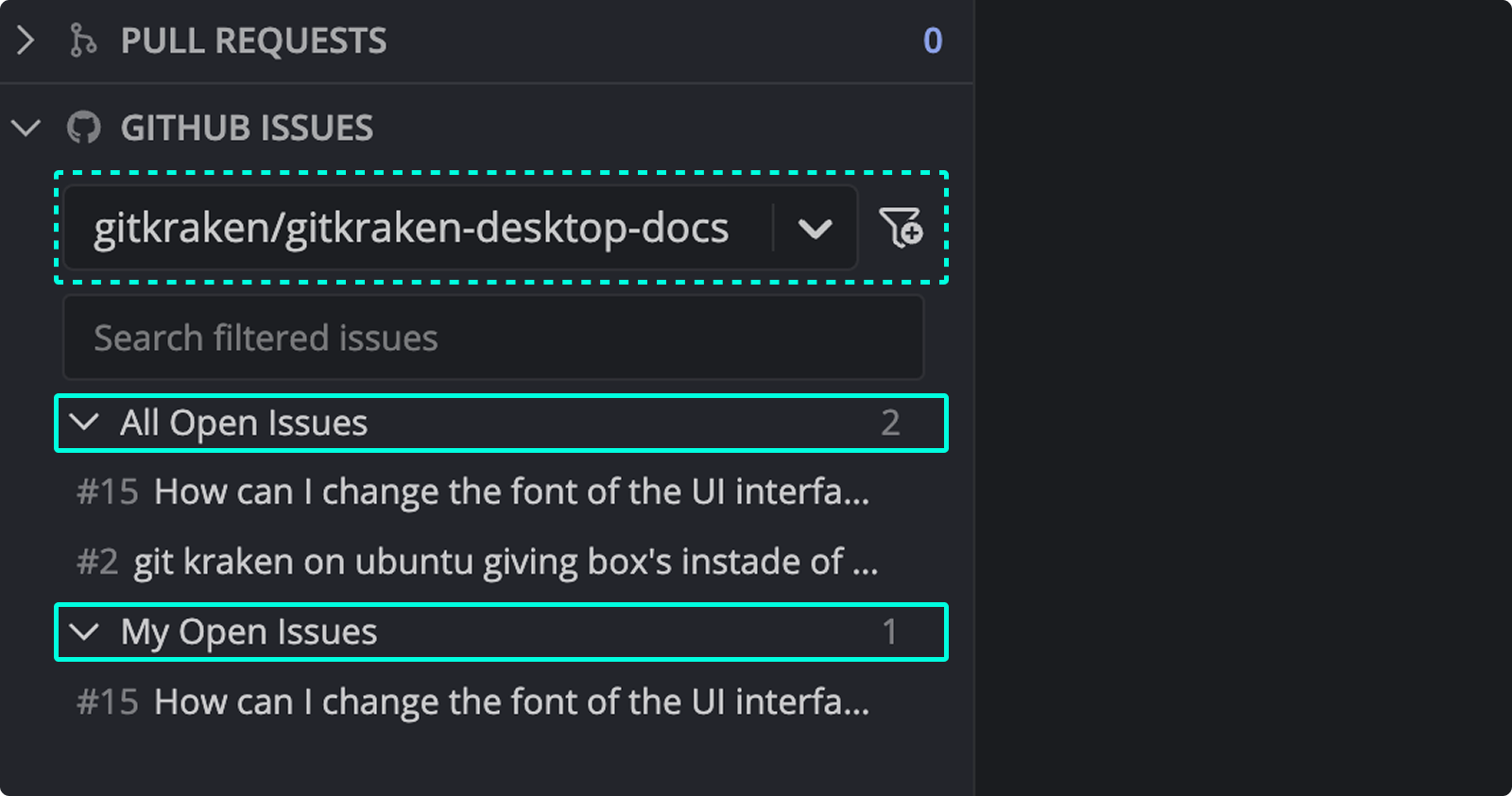 GitKraken Desktop GitHub Issues Integration | Connect GitHub Issues
