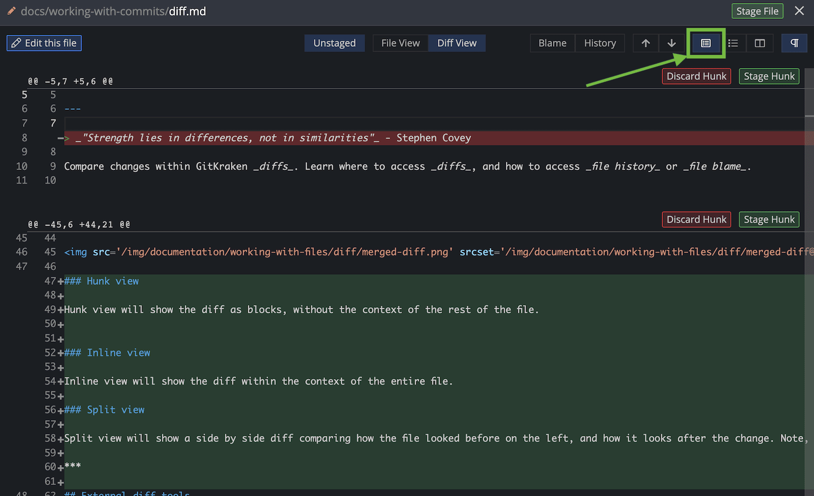 Access Diff Blame And History In Gitkraken Desktop 4394