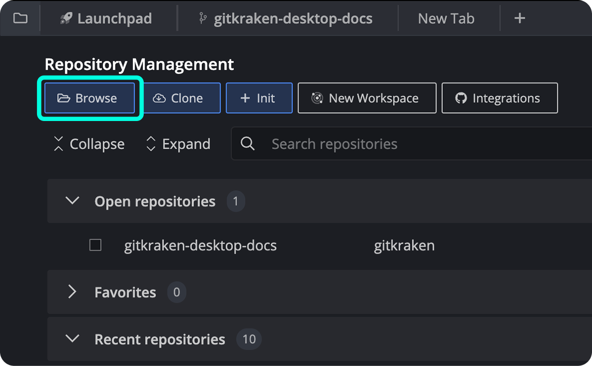 Open, Clone, and Init a Repo with GitKraken Desktop