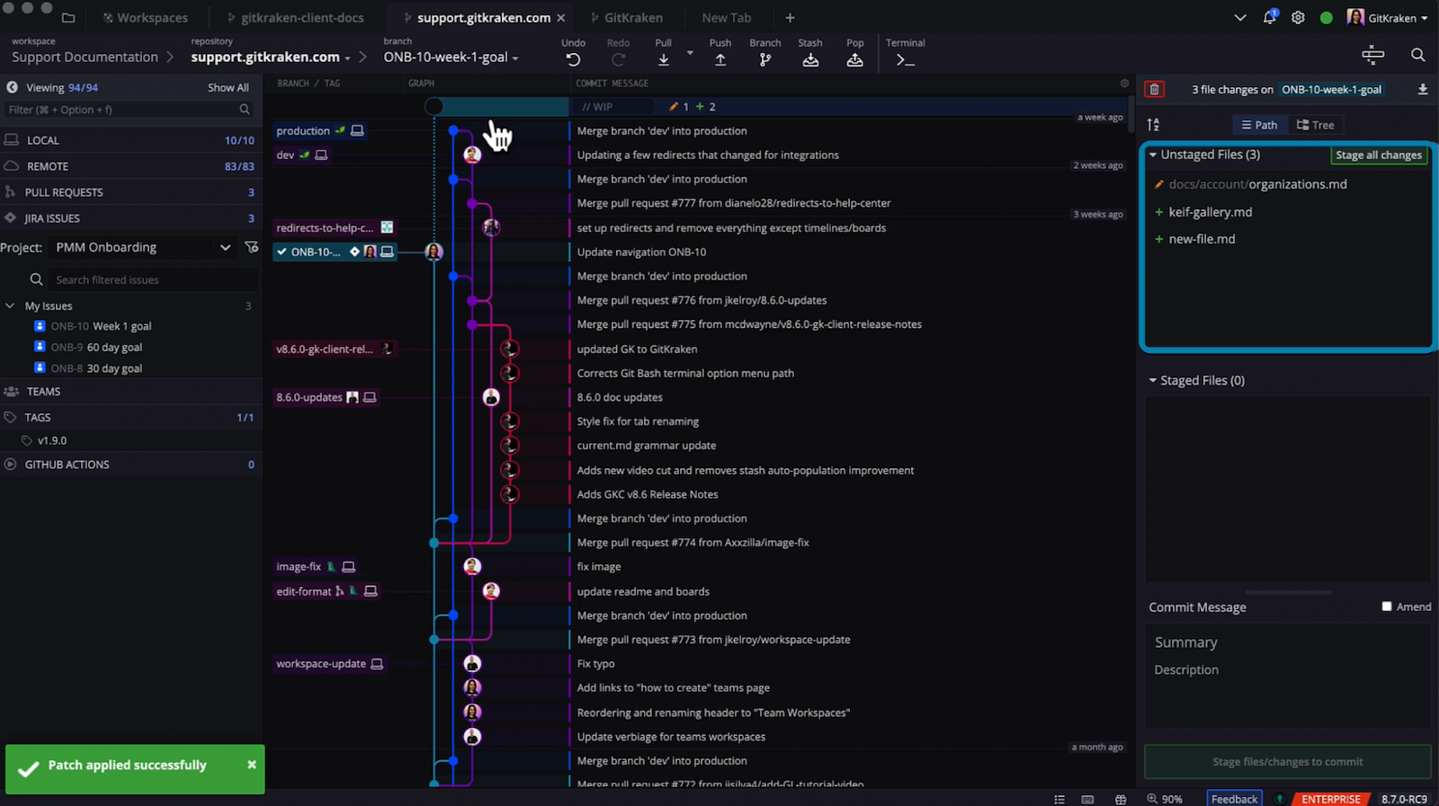 Access Diff Blame And History In Gitkraken Desktop 1666